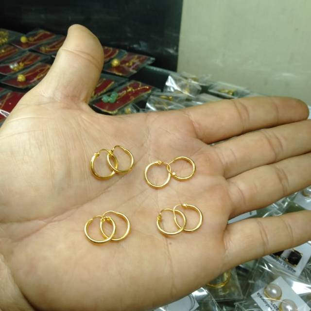 Jual Anting bayi perak lapis emas | Shopee Indonesia