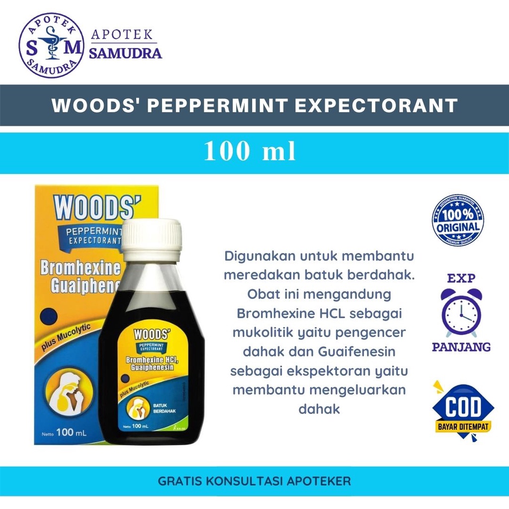 Jual WOODS EXPECTORANT - 60ml (obat batuk berdahak obat batuk dengan ...