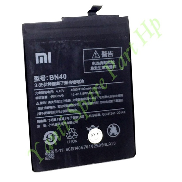 Jual Baterai Xiaomi Redmi 4 Prime 4 Pro BN40 Original New | Shopee Indonesia