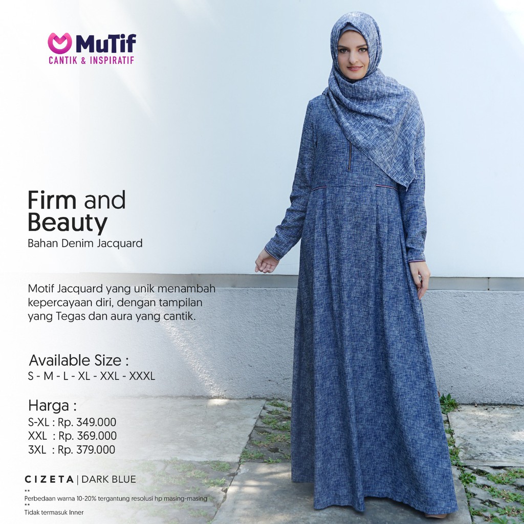 Jual GAMIS MUTIF CIZETA ( DARK BLUE ) | Shopee Indonesia