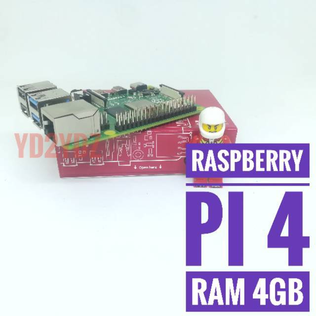 Jual raspberry pi 4 model B ram 4gb ddr4 quad core rpi mini pc tiny 4k ...