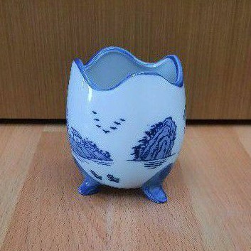 Jual Vas model telur motif pemandangan ukuran t=10cm, d=7cm | Shopee ...