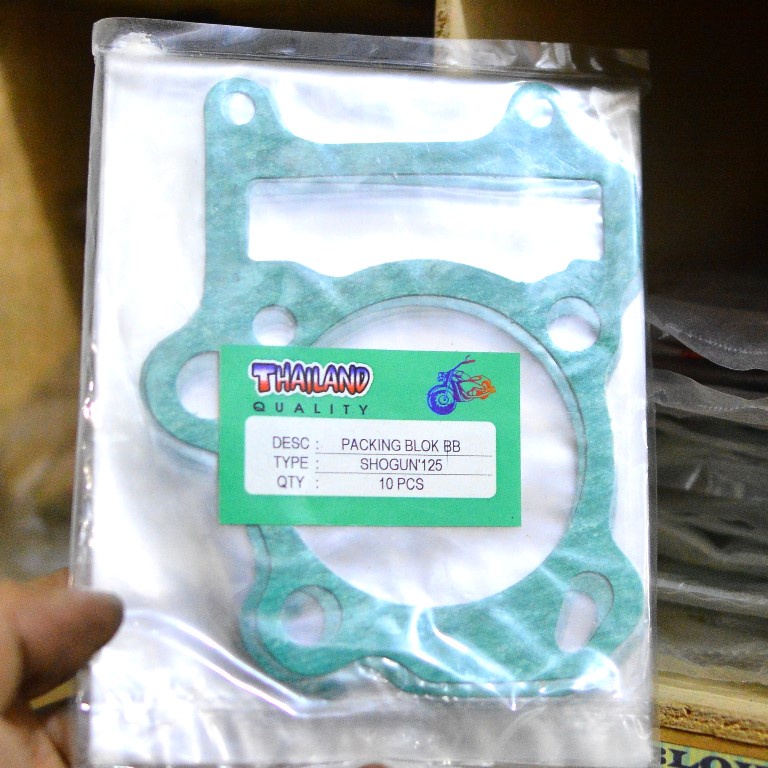 Jual Perpak Blok Shogun 125 Merk Random Paking Blok Seher Bawah Packing Gasket Cylinder Silinder ...