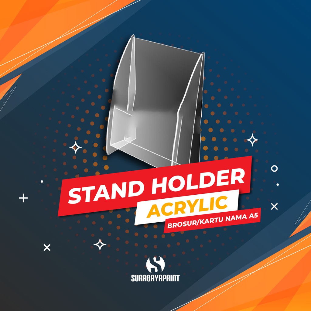 Jual AKRILIK STAND HOLDER BROSUR/KARTU NAMA A5 | Shopee Indonesia