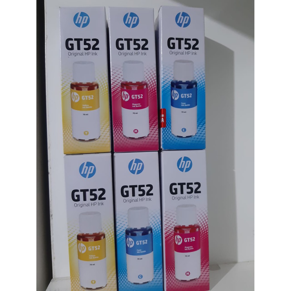 Jual Tinta printer botol HP GT52 /GT53BK,Y,M,C original | Shopee Indonesia