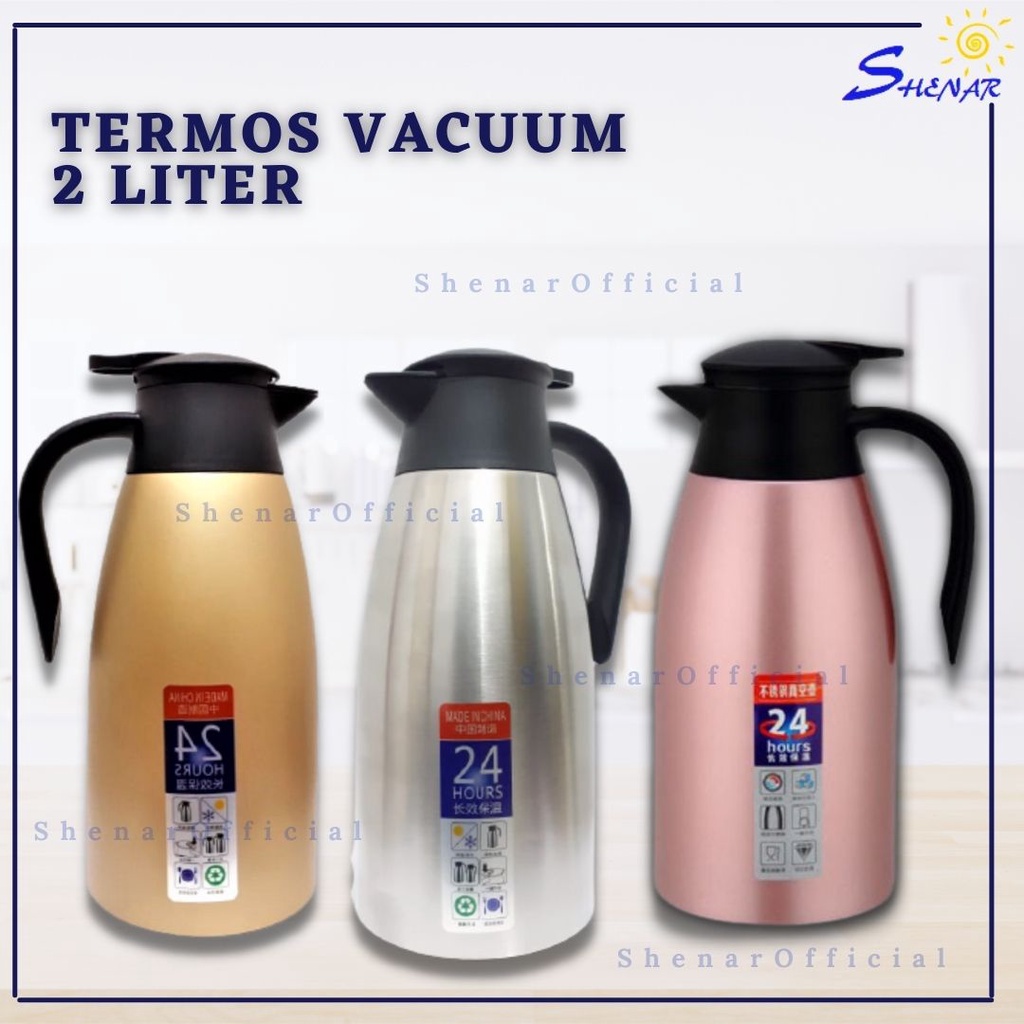 Jual SHENAR TERMOS STAINLESS STEEL VACUUM JUG KAPASITAS 2 LITER TERMOS AIR PANAS / EUROPEAN ...