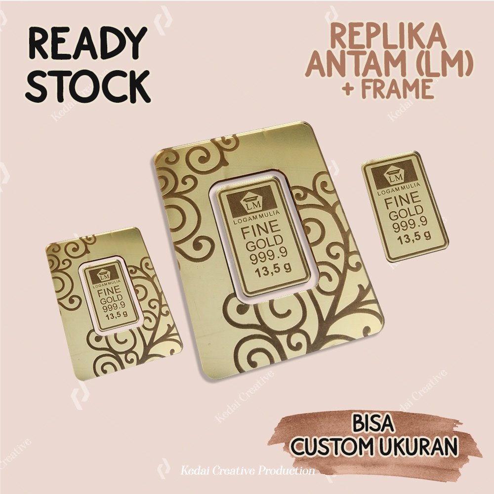 Jual REPLIKA/DUMMY LOGAM MULIA AKRILIK GOLD LM MODEL BARU + FRAME ...