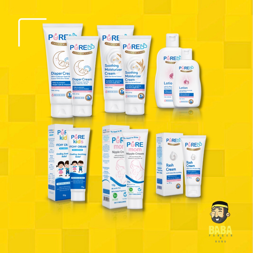 Jual Pure BB baby Lotion Soothing Cream Rash Cream Itchy Cream Diapers ...