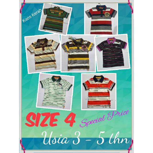 Jual kaos kerah polo anak laki laki merk JEEP Original size 4 (usia 3 -5 tahun) | Shopee Indonesia