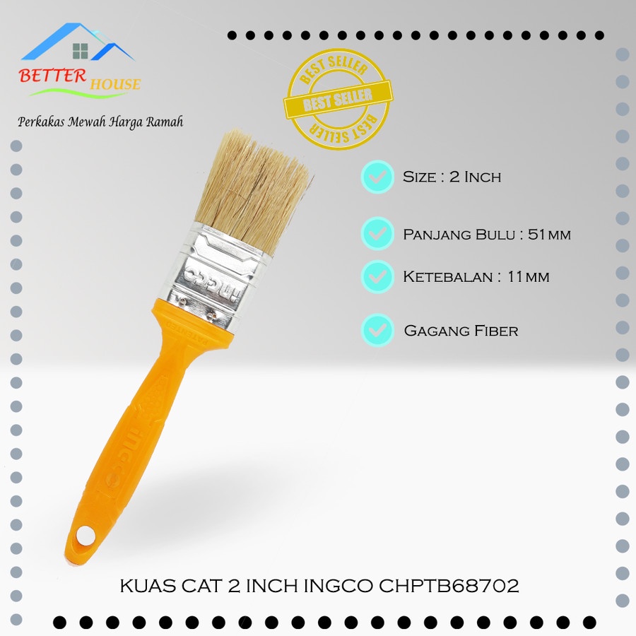 Jual Kuas Cat Tembok Minyak 2" Inch Inci INGCO CHPTB68702 (prime ...