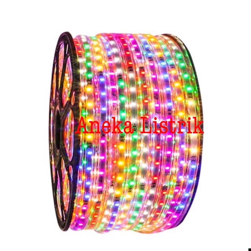 Jual LAMPU LED STRIP SELANG ROPE LED 3528 WARNA WARNI RGB IP66 METERAN ...