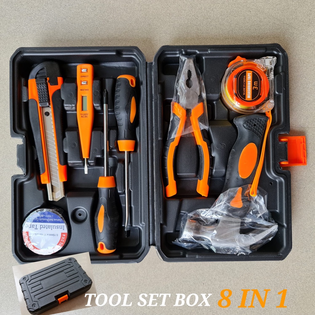 Jual Tools Set 8 PCS with Box 7574 | Shopee Indonesia