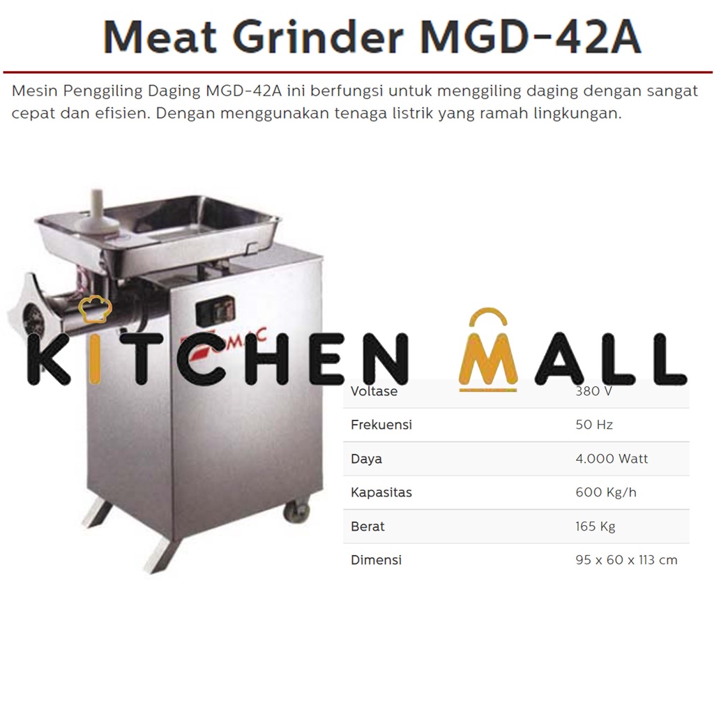 Jual FOMAC MGD-42A Meat Grinder - Mesin Penggiling Daging - Mesin ...