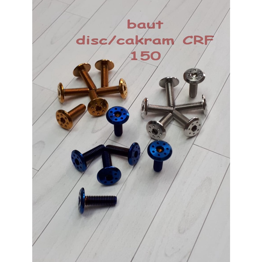 Jual BAUT CAKRAM/BAUT PIRINGAN/BAUT DISC DEPAN CRF 150 IMPORT | Shopee Indonesia