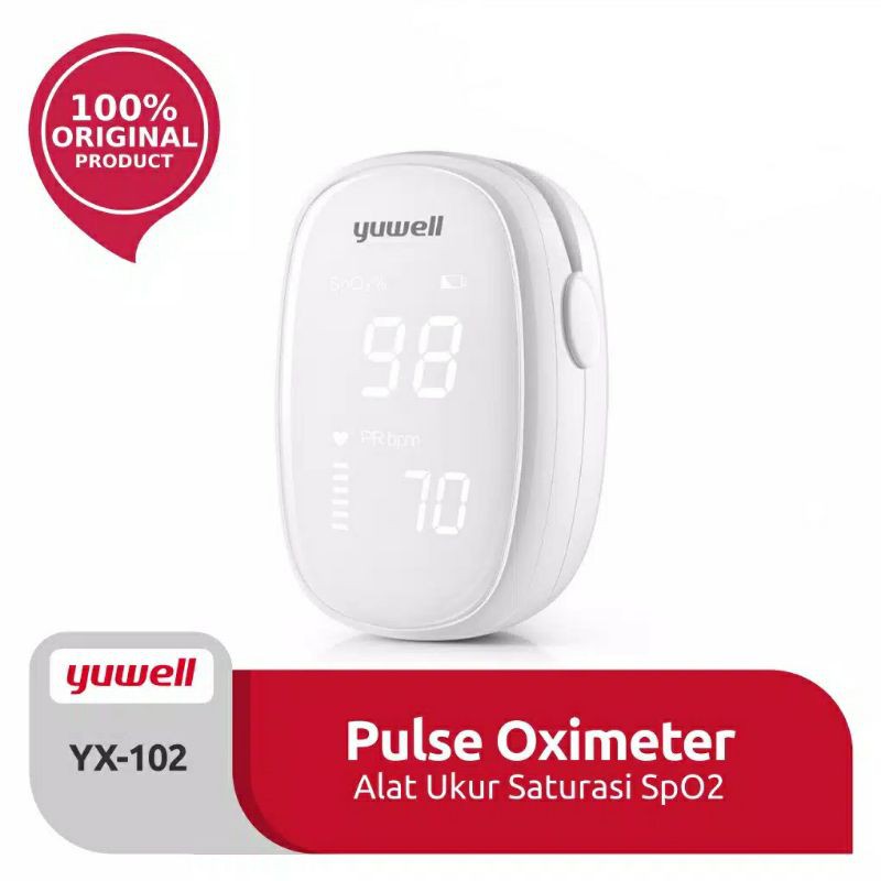Jual Pulse Oximeter Yuwell YX102 Saturasi Oksigen Deluxe Original ...