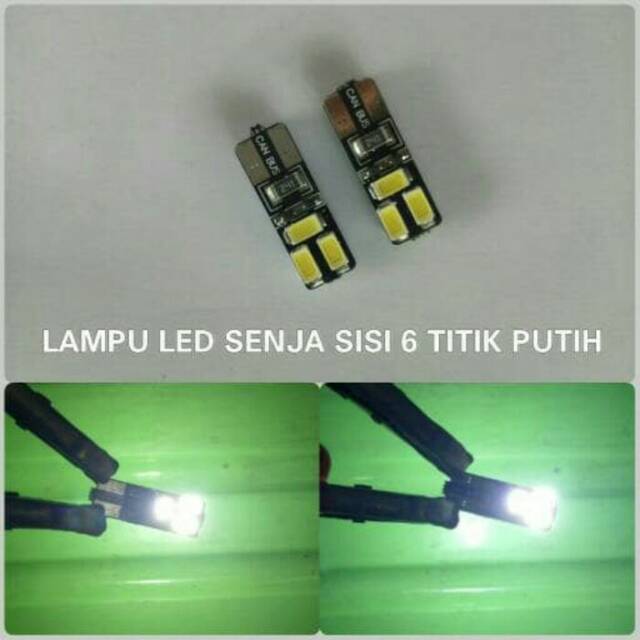 Jual Lampu Senja LED T10 ( 6 Titik ) PUTIH | Shopee Indonesia