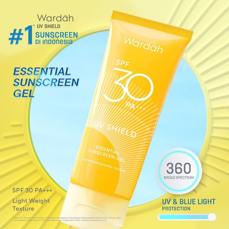 Jual Wardah UV Shield Essential Sunscreen Gel SPF 30 PA +++ 40 ml | Shopee Indonesia