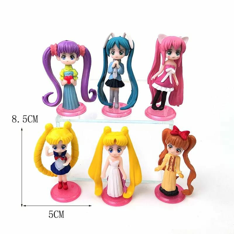 Jual SAILOR MOON FIGURE SET 6 MAINAN PAJANGAN MINIATUR HIASAN TOPPER ...