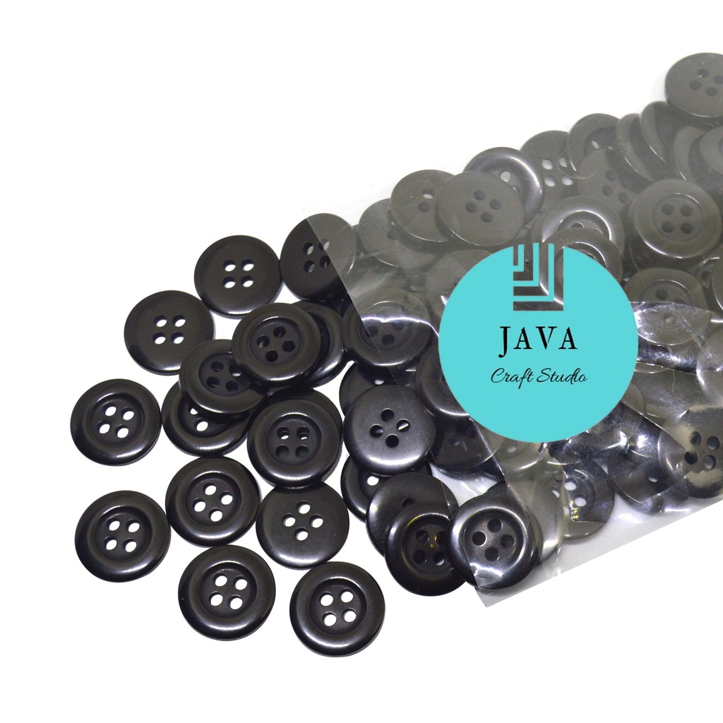 Jual KANCING JAS HITAM 15 MM PER 144 PCS KC JAS 15 HITAM | Shopee Indonesia