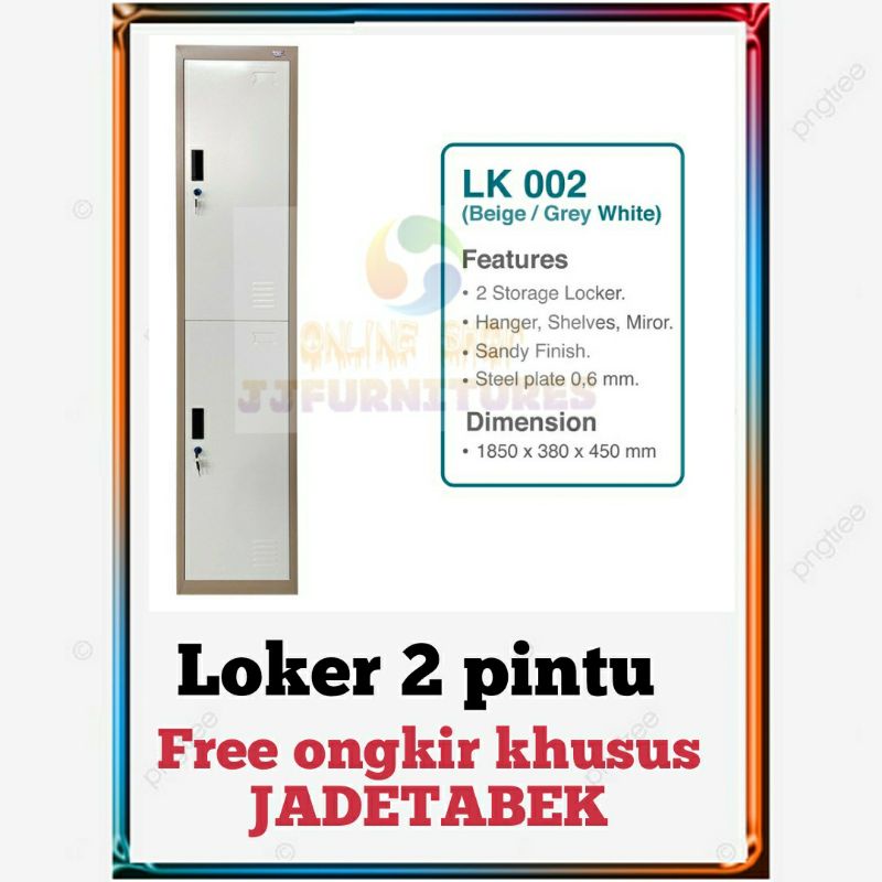Jual locker besi/loker besi 2 pintu rak gantung | Shopee Indonesia