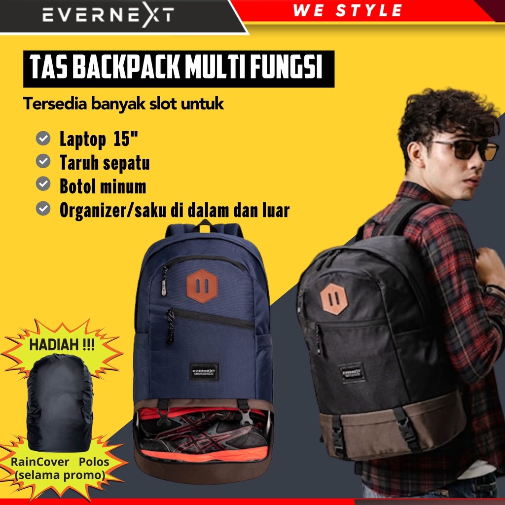 Jual Tas ransel punggung backpack pria dewasa keren branded casual ...