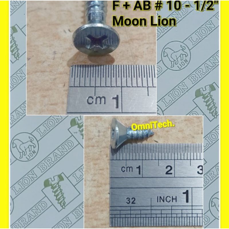 Jual "10 Pcs" Sekrup Tap Tapping Screw FAB FH Kepala Rata (+) Moon Lion 10x1/2 panjang 1 , 25 cm ...