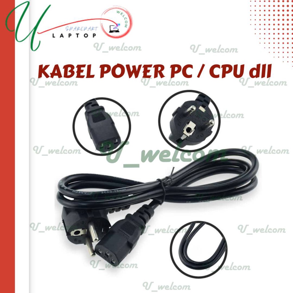 Jual Kabel Power PC/Komputer/CPU/Printer/UPS/Power Supply/LCD/Monitor ...