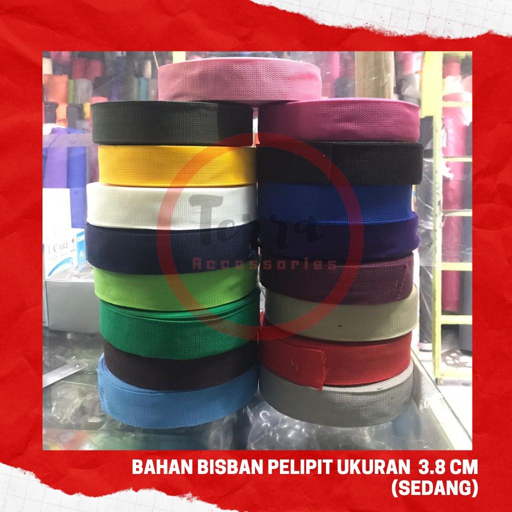 Jual (+/- 27 METER) Tali Webbing Bisban Pelipit Ukuran 3.8 cm Sedang ...