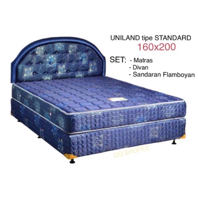 Jual Springbed Uniland Standard 160x200 SET Divan dan Sandaran ...