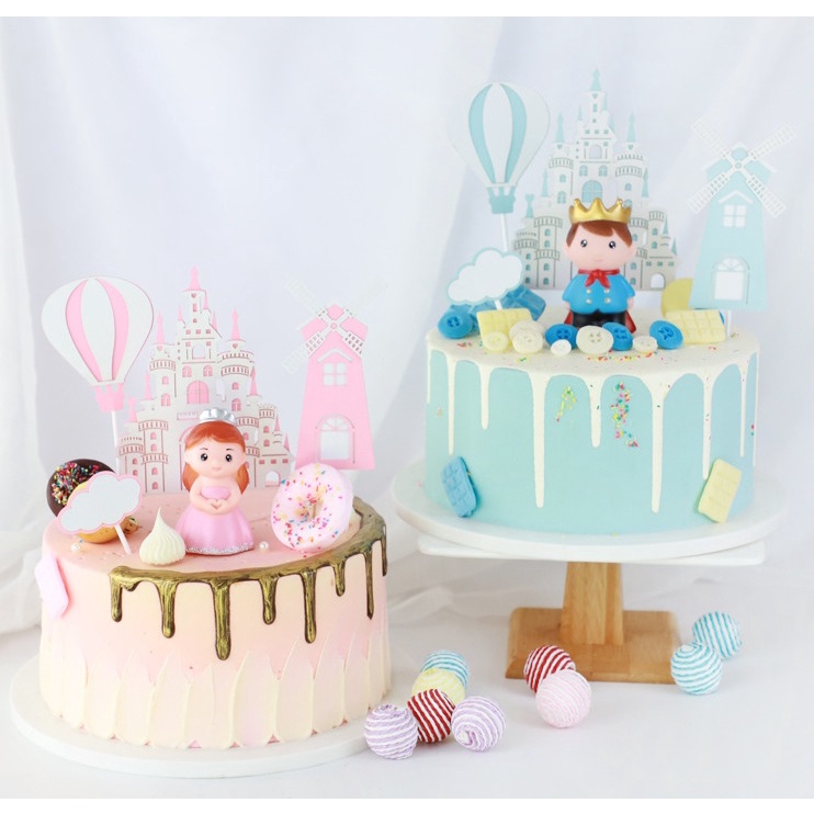 Jual Topper Cake Castle Princes Prince Balon Awan / Dekorasi Ulang ...