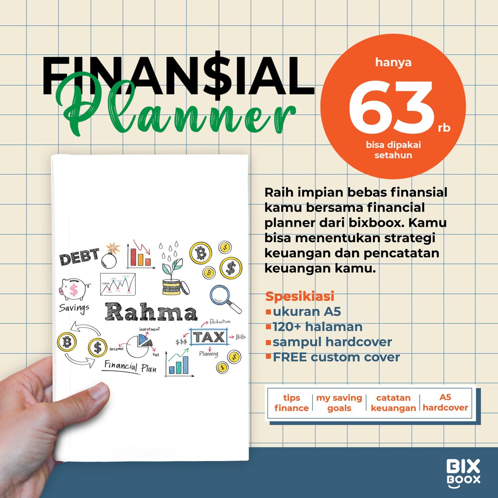 Jual Financial Planner Book/Buku Catatan Keuangan/Buku Keuangan Custom ...