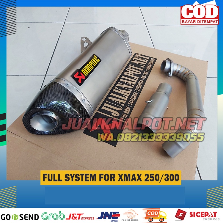 Jual Knalpot XMax 250, XMax 300 Akrapovic SE Titanium SB Carbon Kevlar ...
