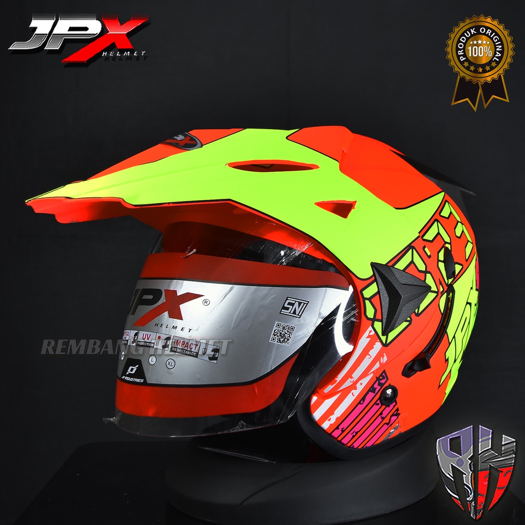 Jual HELM JPX SUPERMOTO CHRONOS FLUORENT RED DOFF PACKING BOX | Shopee ...