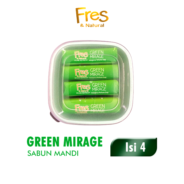 Jual Fres & Natural Sabun Mandi Batang Green Mirage Box Bento 72 Gr X4 ...