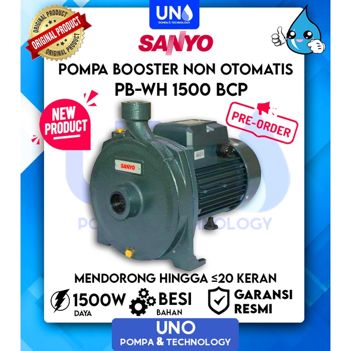 Jual Sanyo Pompa air Booster Centrifugal Non Auto Otomatis PBWH 1500 ...