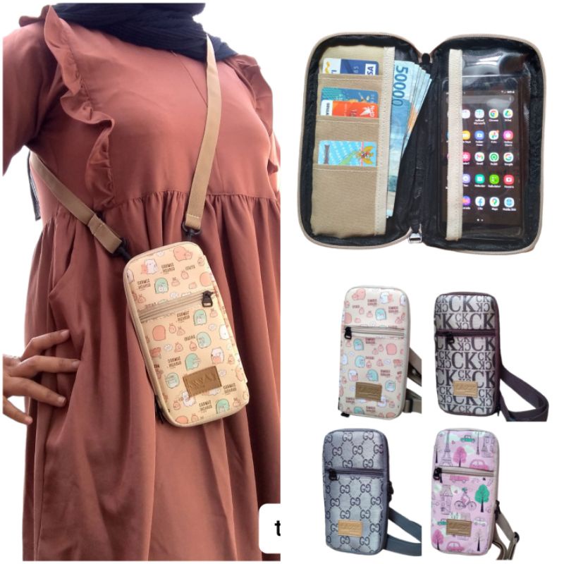 Jual BACA DESKRIPSI terlebih dahulu ya !! Tas selempang hp wanita motif terbaru muat hp tipe ...