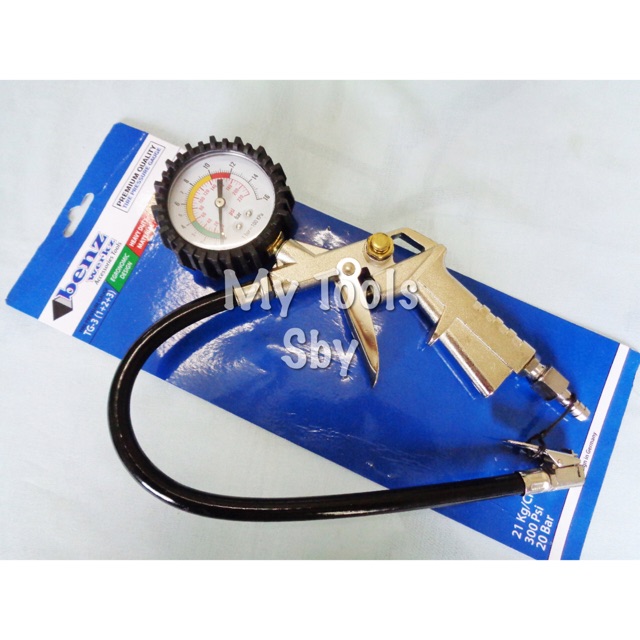 Jual Alat Pompa Isi Angin Ban Meter Ukur Tekanan Tire Inflating Gun ...