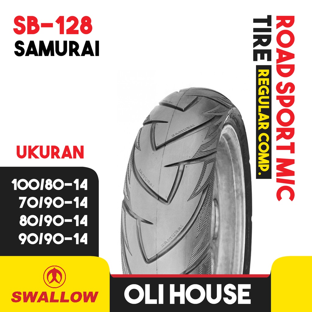 Jual Ban Luar Motor Matic Swallow SB-128 Samurai Ukuran 100/80 70/90 80 ...