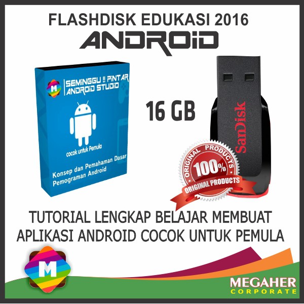 Jual Flashdisk Edukasi 16 Gb + Paket Tutorial Belajar Android Dalam Seminggu Cocok Untuk Pemula ...