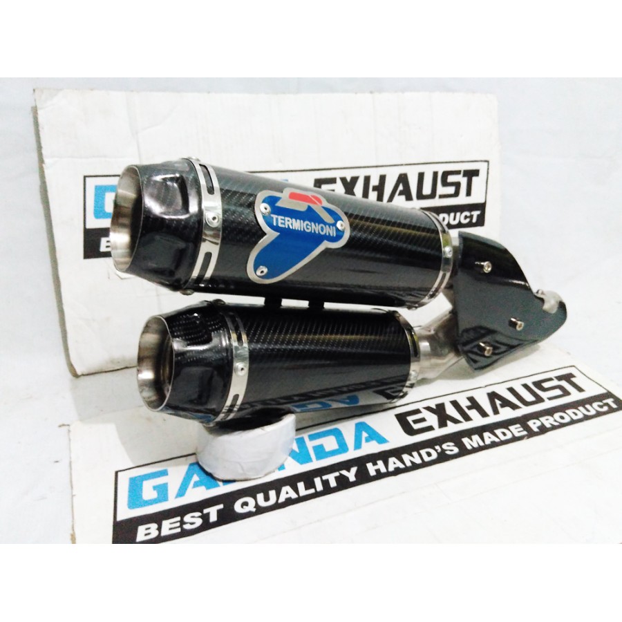 Jual Knalpot Termignoni Double Silencer Slip On Ninja 250, z250, R25 ...
