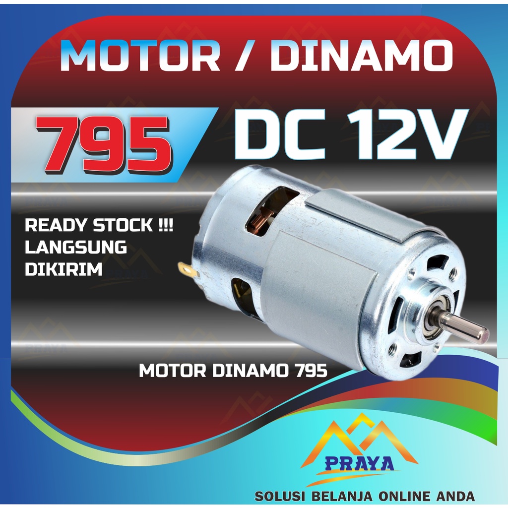Jual DINAMO DC 775 795 895 550 MOTOR LISTRIK 12V - 24V 12 V - 24 V HIGH TORSI TORQUE HIGH SPEED ...