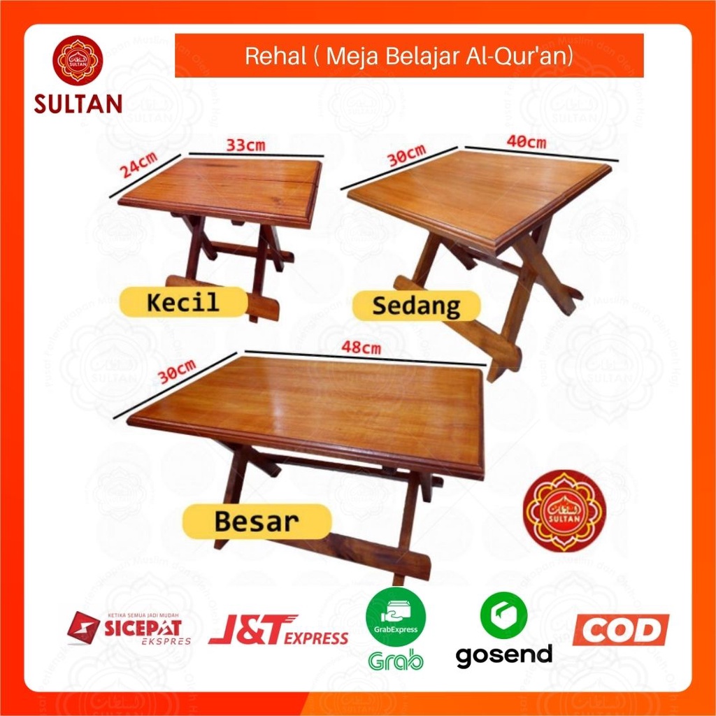 Jual Meja Lipat Miring Rehal Al Qur'an Meja Ngaji Miring Ukuran | Rekal ...
