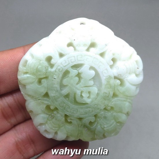 Jual Liontin Batu Jade Giok ukir huruf kanji Asli (Kode 999) | Shopee ...