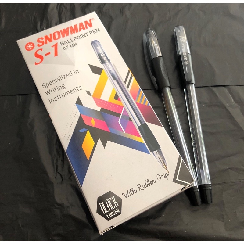 Jual [12 PCS / 1 LUSIN] Pulpen Ballpoint SNOWMAN S1 S-1 Semi-Gel Pen 0 ...