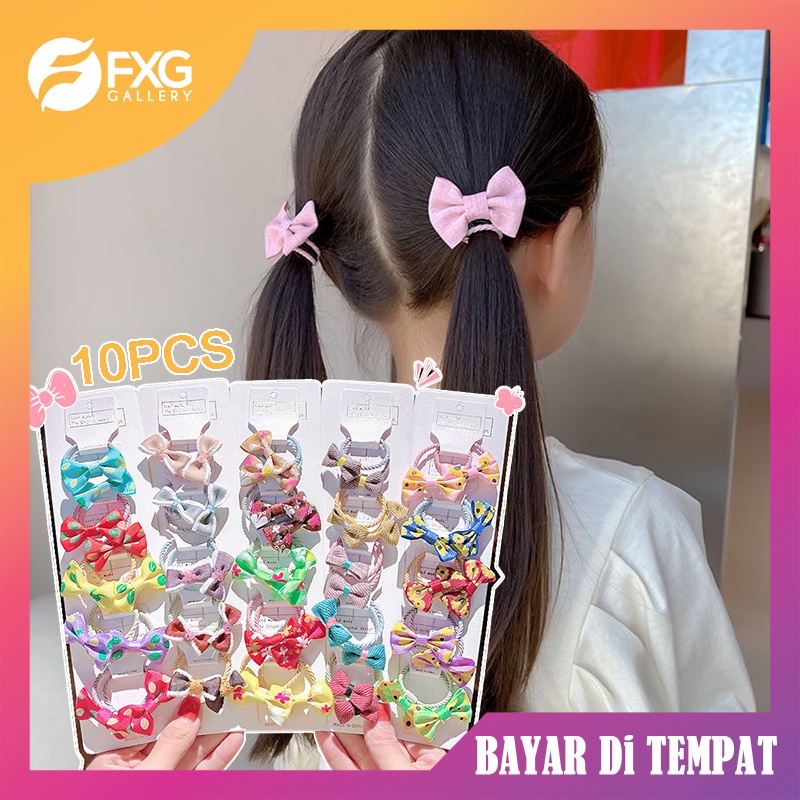 Jual FXG - iKat Rambut Set 10Pcs Hiasan Pita Rambut Anak Perempuan ...