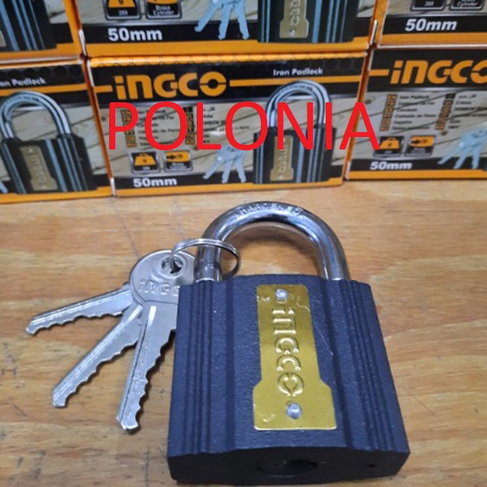 Jual COD GEMBOK RUMAH RUKO PAGAR BESI HITAM 50MM BRASS PADLOCK INGCO ...