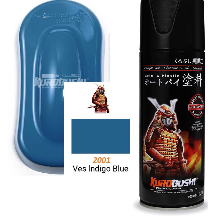 Jual Cat Semprot Pilox Pilok Samurai Paint Kurobushi Standard Colours 2001 Ves Indigo Blue ...
