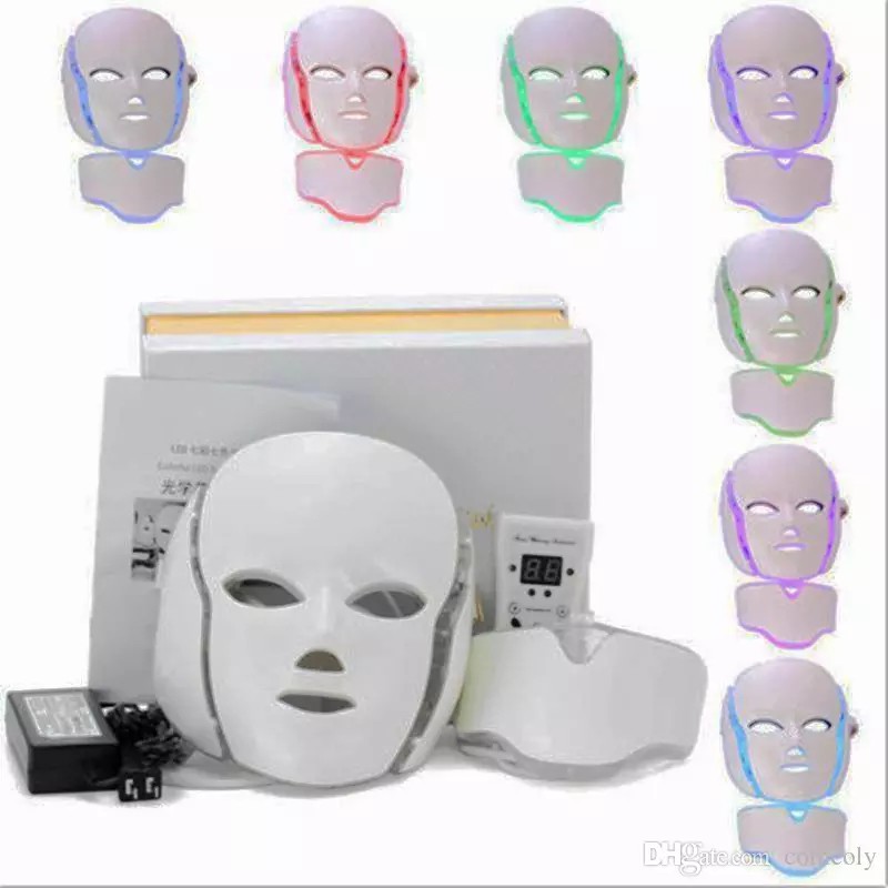 Jual 7 ColorS PDT LED Light Therapy Face Neck Mask Anti-Aging Device ...
