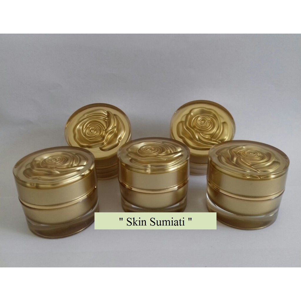 Jual POT CREAM ACRYLIC A11 Flower Gold 10Gr | Shopee Indonesia