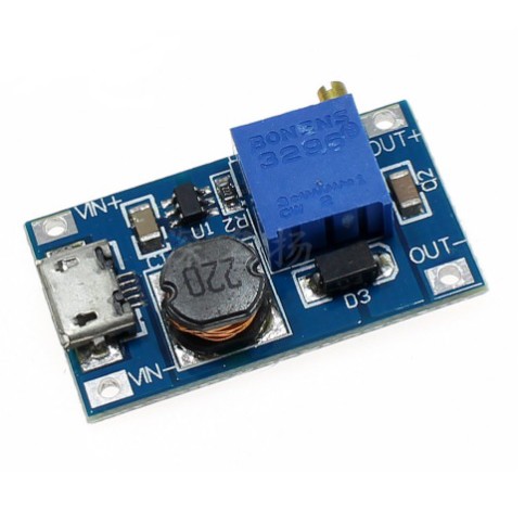 Jual STEP UP MODULE MT3608 ADJUSTABLE STEP UP BOOST DC 2A 2V-24V TO 5V-28V | Shopee Indonesia